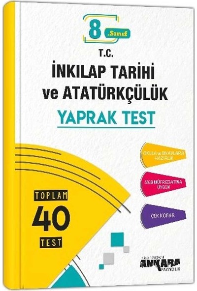 Ankara Yayıncılık 8. Sınıf Din Kültürü Ve Ahlak Bilgisi Yaprak Test Ankara Yayıncılık 8. Sınıf Din Kültürü Ve Ahlak Bilgisi Yaprak Test