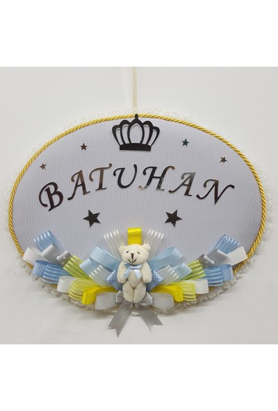 Baby Lüks Bebek Kapı Süsü Isme Özel Ayıcıklı Hastane Kapı Süsü
