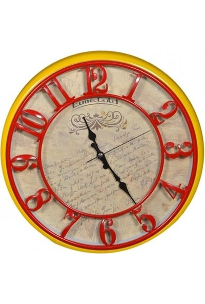 Bahattedarik Sarı Kırmızı Taraftar Duvar Saati
