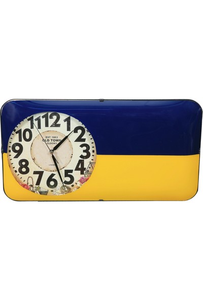 Bahattedarik Sarı Lacivert Taraftar Duvar Saati