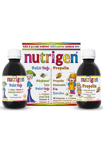 Nutrugen Balık Yağı Propolis 200 ml +200 ml Kofre Nutrugen Balık Yağı Propolis 200 ml +200 ml Kofre