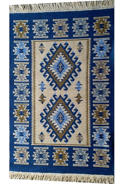 Uşak Kilimi - Mavi Renk Çift Taraflı Antik Tarz Eşme Desen Kilim Yolluk Lidya Tekstil Uşak Kilimi - Mavi Renk Çift Taraflı Antik Tarz Eşme Desen Kilim Yolluk Lidya Tekstil