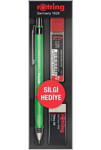 Rotring Visuclick Versatil Kalem Okul Seti Yeşil 0.7 Mm RO-VK07 Rotring Visuclick Versatil Kalem Okul Seti Yeşil 0.7 Mm RO-VK07