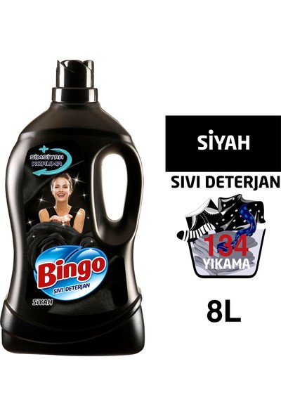 Bingo Siyah Sıvı Bakım Çamaşır Deterjanı 4 lt 2'li Bingo Siyah Sıvı Bakım Çamaşır Deterjanı 4 lt 2'li