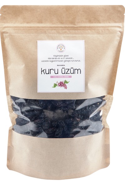 Ravandalı Kadınlar Derneği Siyah Kuru Üzüm - 500 gr Ravandalı Kadınlar Derneği Siyah Kuru Üzüm - 500 gr