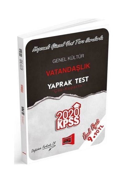 Yargı Yayınevi 2020 KPSS Genel Kültür Vatandaşlık Çek Kopartlı Yaprak Test Yargı Yayınevi 2020 KPSS Genel Kültür Vatandaşlık Çek Kopartlı Yaprak Test