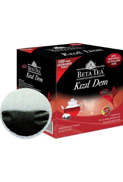Beta Kızıl Dem Türk Çayı Demlik Poşet 500 x 3,2 gr