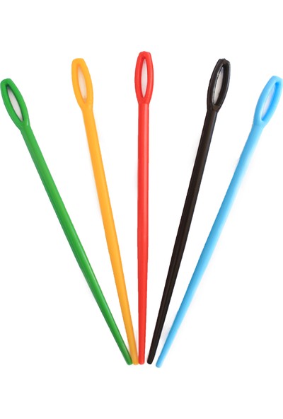 Plastik Yün Iğnesi Amigurumi Dikim Iğnesi 5 Adet