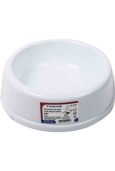Üçsan Plastik Kedi Köpek Mama Kabı 2 l