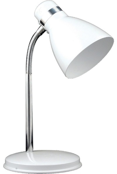 Nisaluce Modern Krom Spiralli Masa Lambası Beyaz Nisaluce Modern Krom Spiralli Masa Lambası Beyaz