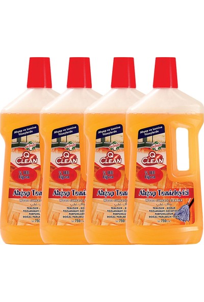 Q Clean Parke Yüzey Temizleyici 750 ml - 4 Adet Q Clean Parke Yüzey Temizleyici 750 ml - 4 Adet