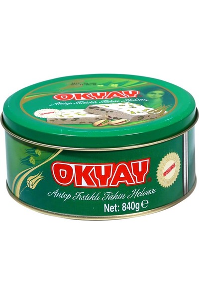Okyay Antep Fıstıklı Tahin Helvası 840 gr Okyay Antep Fıstıklı Tahin Helvası 840 gr