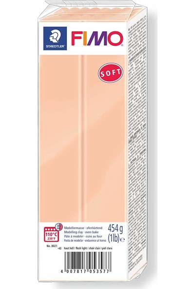Staedtler Fimo Soft Polimer Kil 454 Gr. 43 Flesh Staedtler Fimo Soft Polimer Kil 454 Gr. 43 Flesh