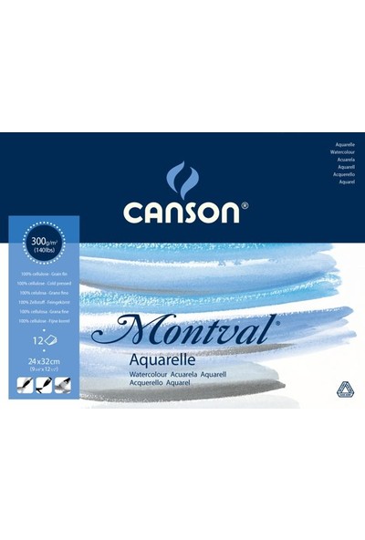 Canson Montval Suluboya Defteri Blok 300 Gr. 24X32 Cm. 12 Safya Canson Montval Suluboya Defteri Blok 300 Gr. 24X32 Cm. 12 Safya