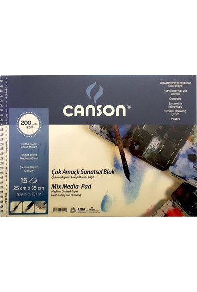 Canson Finface Çok Amaçlı Sanatsal Blok 200 Gr. 25X35 Cm. 15 Sayfa Canson Finface Çok Amaçlı Sanatsal Blok 200 Gr. 25X35 Cm. 15 Sayfa