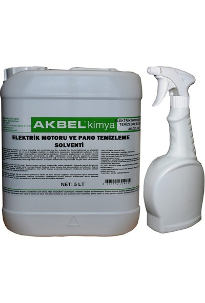 Akbel Elektrik Motoru Ve Pano Temizleme Solventi 5 Lt+Sprey Akbel Elektrik Motoru Ve Pano Temizleme Solventi 5 Lt+Sprey