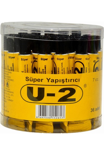 U-2 Süper Sıvı Yapıştırıcı 7cc. (36 Adet)