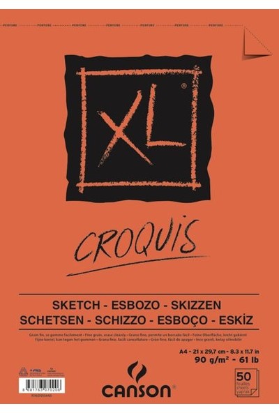 Canson Xl Krem Eskiz Defteri Üstten Spiralli 90 Gr. A4 50 Sayfa Canson Xl Krem Eskiz Defteri Üstten Spiralli 90 Gr. A4 50 Sayfa