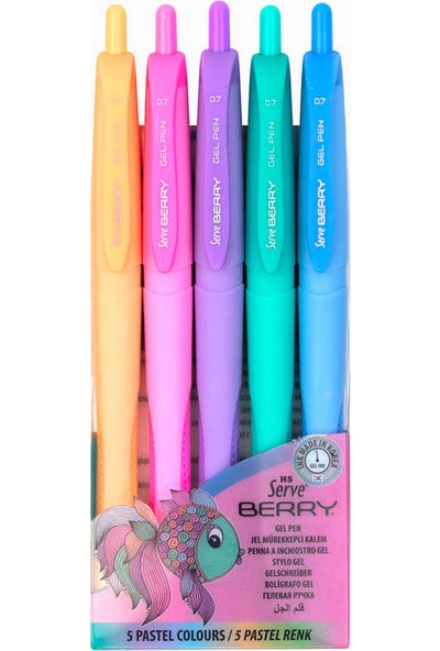 Serve Berry Jel Kalem Seti Pastel 5li Serve Berry Jel Kalem Seti Pastel 5li