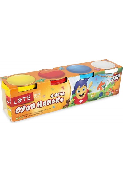 Let's 4 Renk Oyun Hamuru 600 gr L8340 Let's 4 Renk Oyun Hamuru 600 gr L8340