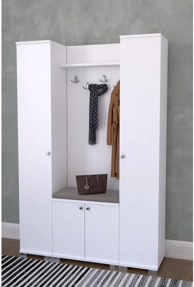 Vestiyer Montana Çeşme Portmanto Beyaz