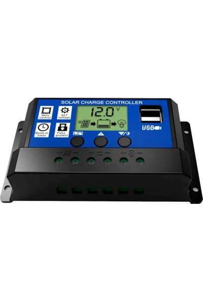 Schulzz Solar Güneş Paneli Akü Şarj Kontrol Regülatörü 12V/24V 20 Amper Schulzz Solar Güneş Paneli Akü Şarj Kontrol Regülatörü 12V/24V 20 Amper