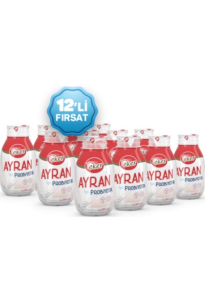 Eker Probiyotik Ayran 195 ml x 12 Adet Eker Probiyotik Ayran 195 ml x 12 Adet