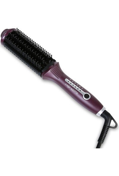 Fakir Illusion Effect İyonlu Elektrikli Saç Düzleştirici Fırça Violet