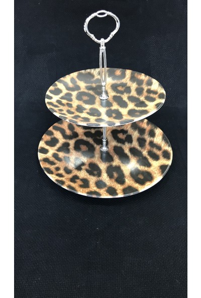 Keramika Leopar Desen Katlı Kurabiyelik