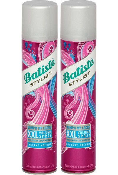 Batiste XXL Ekstra Hacim Veren Şekillendirici Kuru Şampuan 2 x 200 ml 501072452222 Batiste XXL Ekstra Hacim Veren Şekillendirici Kuru Şampuan 2 x 200 ml 501072452222