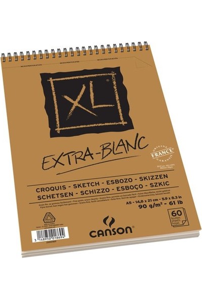 Canson Xl Ekstra Beyaz Eskiz Çizim Defteri 90 Gr. A5 60 Sayfa Canson Xl Ekstra Beyaz Eskiz Çizim Defteri 90 Gr. A5 60 Sayfa