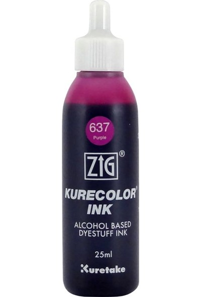 Zig Kurecolor Refill Alcohol Ink Mürekkep 25 Ml. 637 Purple Zig Kurecolor Refill Alcohol Ink Mürekkep 25 Ml. 637 Purple