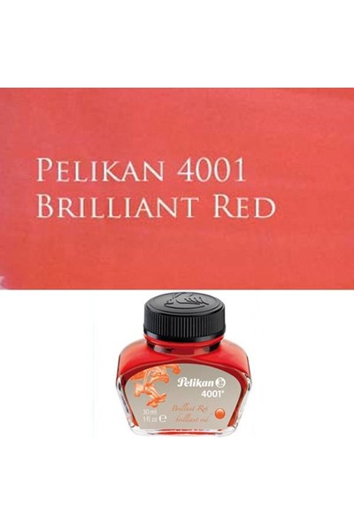 Pelikan 4001 Dolmakalem Mürekkebi 30 Ml. Kırmızı