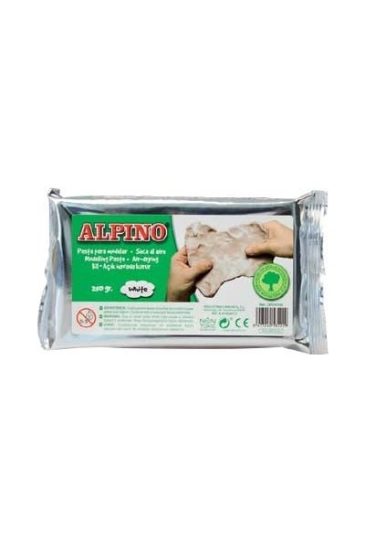 Alpino Şekillendirme Kili (Seramik Hamuru) 250 Gr. Beyaz Alpino Şekillendirme Kili (Seramik Hamuru) 250 Gr. Beyaz
