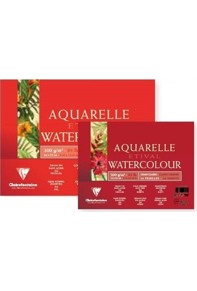 Clairefontaine Etival Classic Suluboya Defteri Blok 24X32 cm Uzun Kenarı Yapışkanlı 200 Gr. 30 Yaprak Clairefontaine Etival Classic Suluboya Defteri Blok 24X32 cm Uzun Kenarı Yapışkanlı 200 Gr. 30 Yaprak