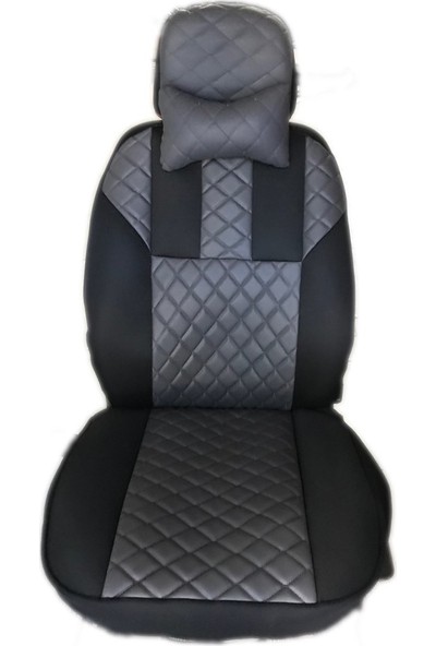 Otokuzey Deri Oto Koltuk Kılıfı Gri Vip Ön Arka Set 5 Başlık + Boyun Yastığı Otokuzey Deri Oto Koltuk Kılıfı Gri Vip Ön Arka Set 5 Başlık + Boyun Yastığı