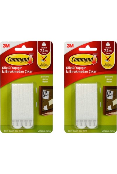 3M 17206 Command Büyük Boy Cırt Cırt Bant 2'li Set 3M 17206 Command Büyük Boy Cırt Cırt Bant 2'li Set
