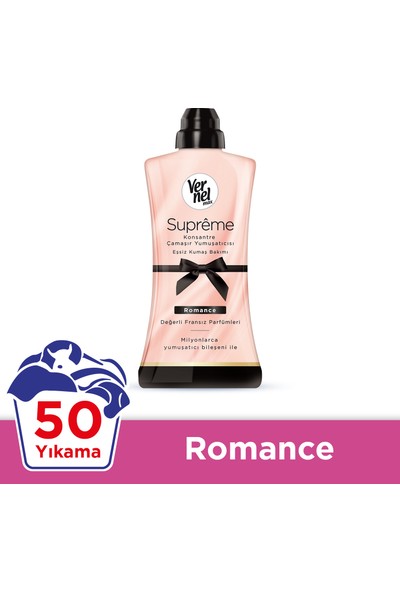 Vernel Max Supreme Konsantre Çamaşır Yumuşatıcısı Romance 1200 ml 50 Yıkama Vernel Max Supreme Konsantre Çamaşır Yumuşatıcısı Romance 1200 ml 50 Yıkama