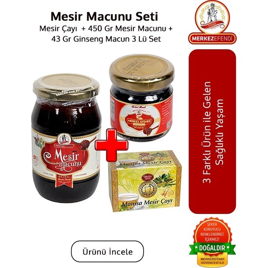 Mesir Macunu Seti Mesir Çayı 450 gr Mesir Macunu ve 43 gr Fiyatı
