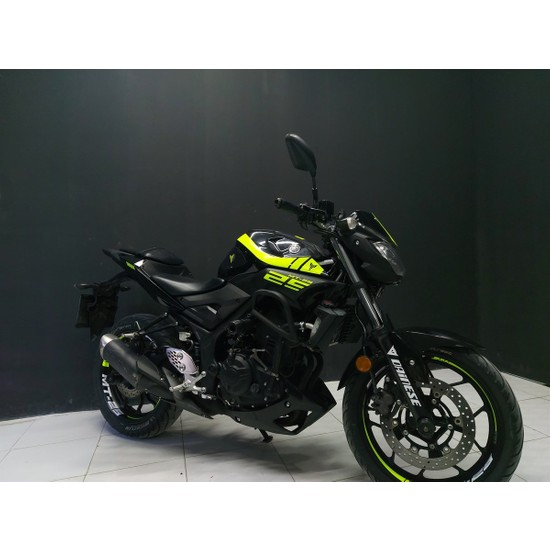 Motiker Yamaha mt 25 Neon Yeşil Jant Dışı Şerit Sticker Fiyatı