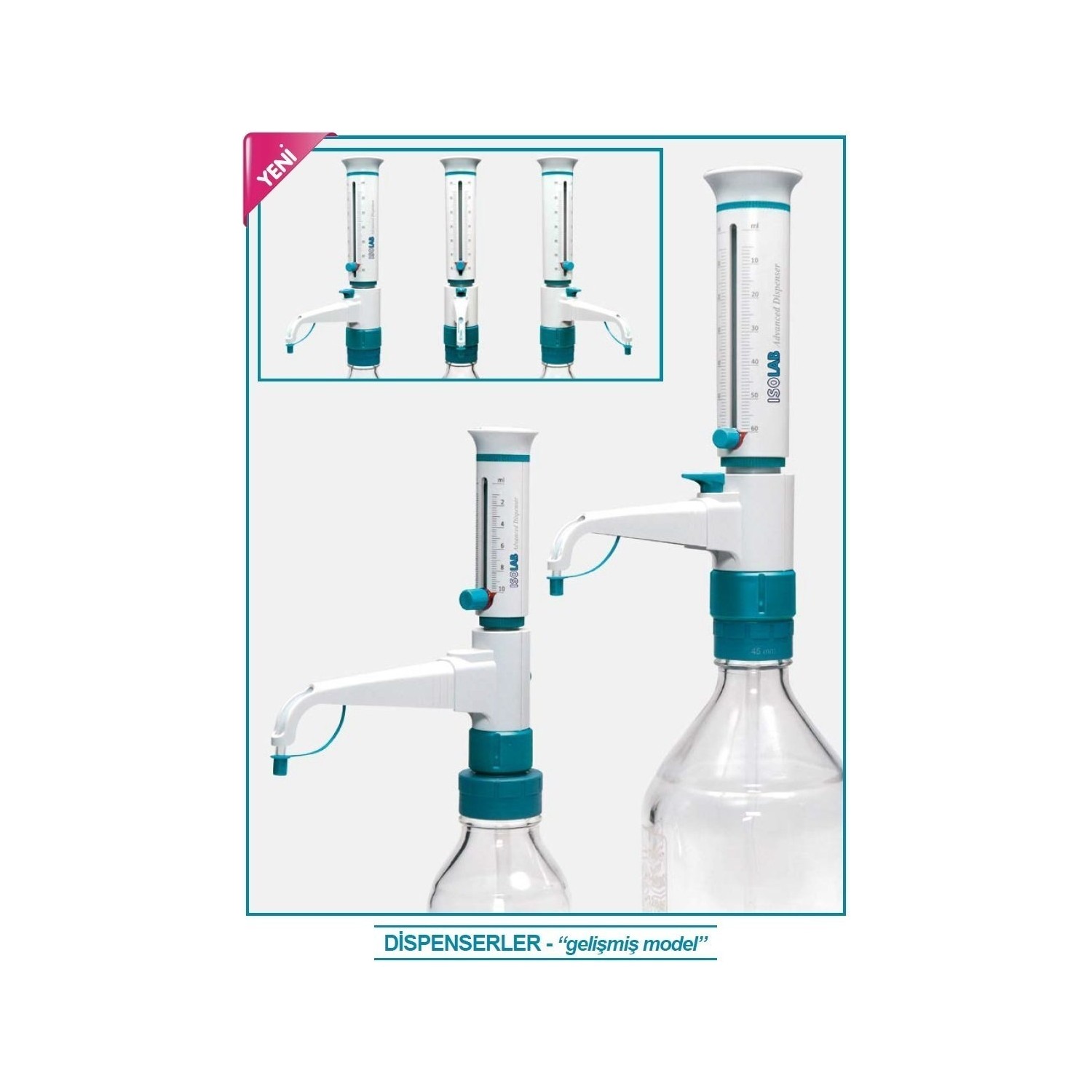 Isolab 008.15.100 Dispenser - Üst Model - Sirkülasyon Vanalı Fiyatı