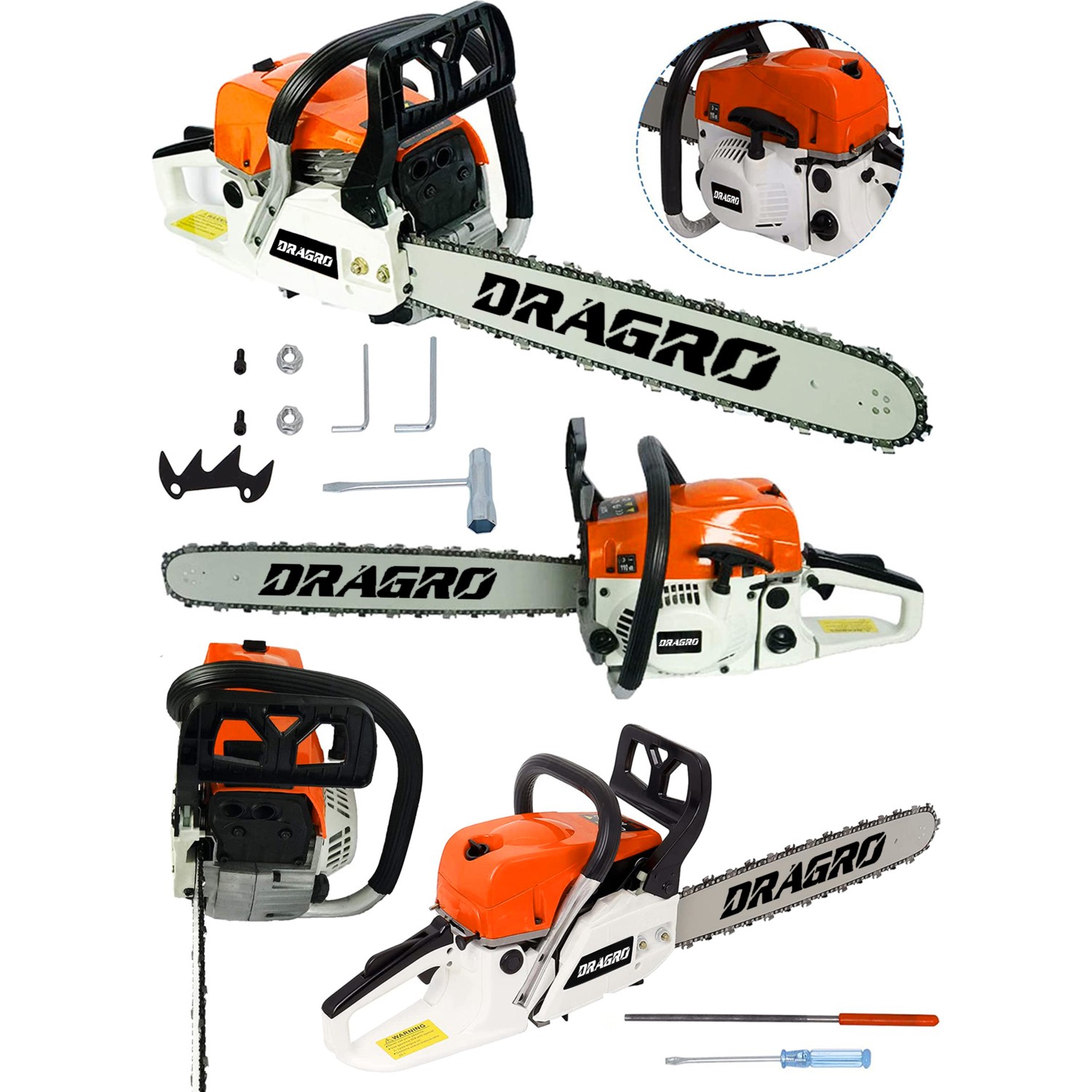 Dragro - Germany Benzinli Testere 9.9 Hp Ağaç Odun Dal Kesme Fiyatı