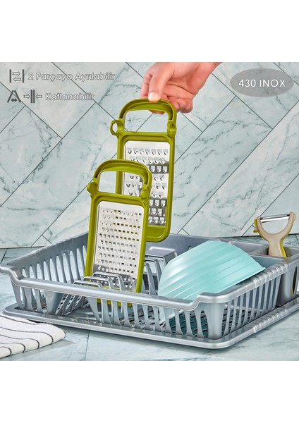 Mugiss Vega Katlanabilir Ayrılabilir Inox Rende Beyaz Fiyatı