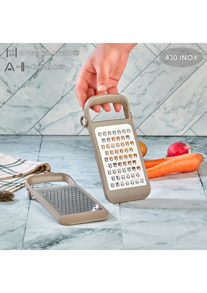 Mugiss Vega Katlanabilir Ayrılabilir Inox Rende Bej Fiyatı