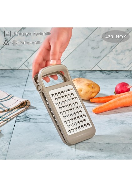 Mugiss Vega Katlanabilir Ayrılabilir Inox Rende Bej Fiyatı