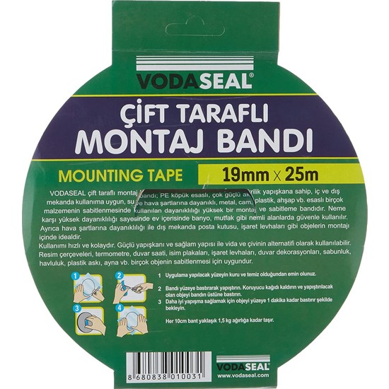 Hector Emporium Vodaseal 53.01.039 Çift Köpük Montaj Bandı, Fiyatı