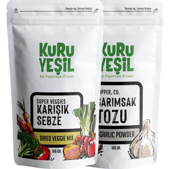 Kuru Yeşil Yerli Sarımsak Tozu 100 gr - Yerli Sebze Karışımı Fiyatı