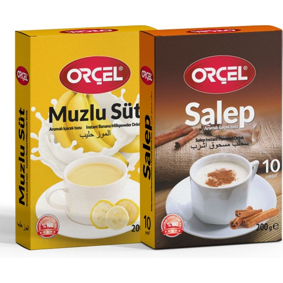 Orçel Salep 200GR. + Orçel Muzlu Süt 200Gr. Oralet Set Fiyatı