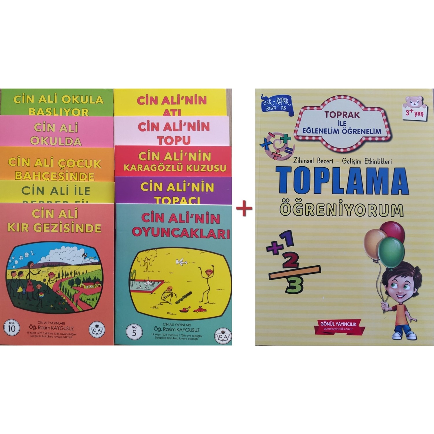 Cin Ali SET (10 KİTAP) & Toplama Öğreniyorum - Rasim Kitabı