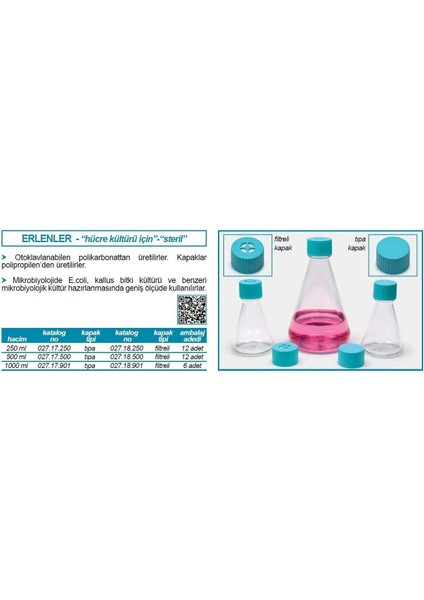 Isolab 027.17.250 Erlen Petg 250 ml Düz Kapaklı 12 Adet Fiyatı
